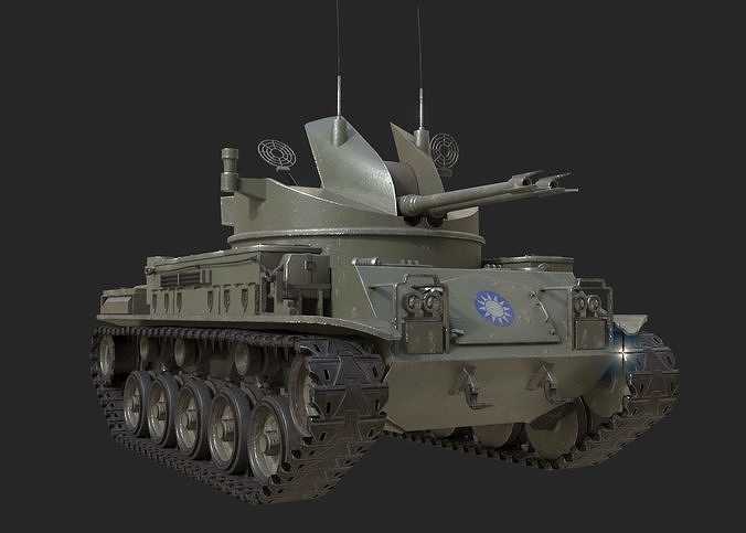 3D model Taiwan Army M42 40mm self-propelled anti-aircraft gun VR / AR ...