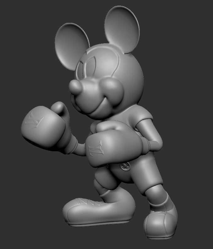Mickey Mouse in boxing gloves 3D Print ready model 3D model 3D ...