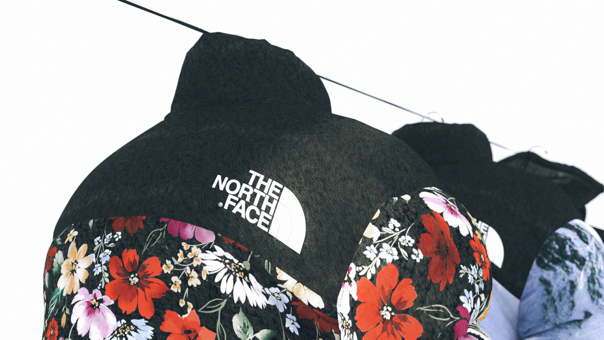 3 Jackets Supreme x TNF 3D model | CGTrader