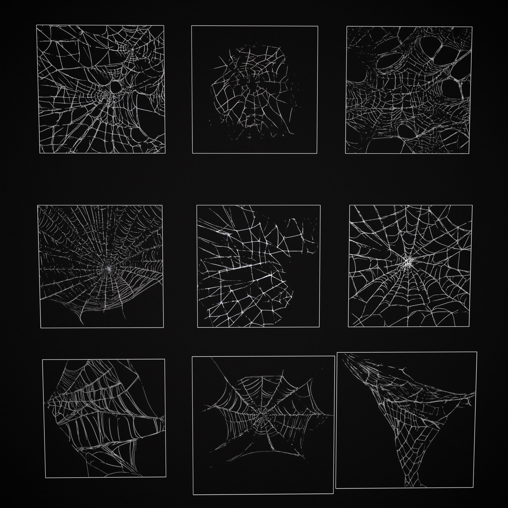 3D model Spider Webs Pack Three VR / AR / low-poly | CGTrader