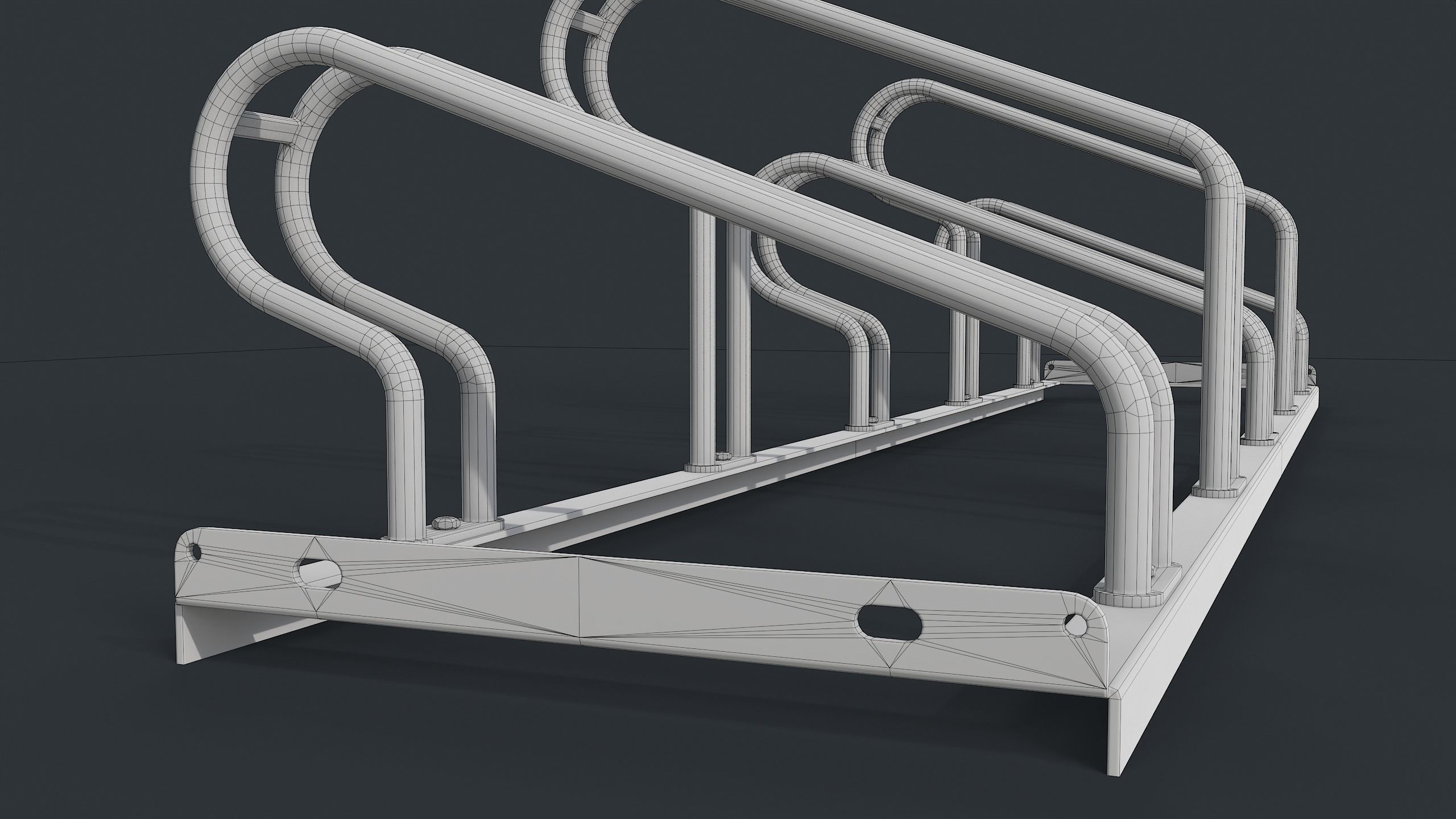 3D model Bike Rack 4 PBR Game Ready VR / AR / low-poly | CGTrader