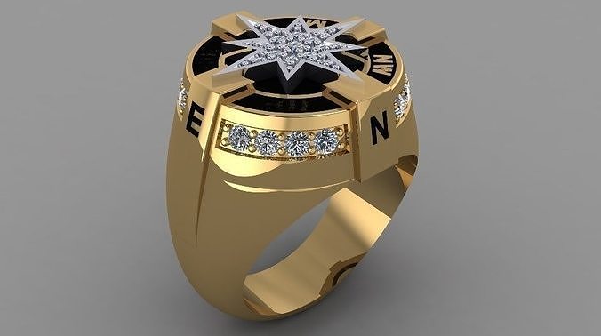 Compas Ring 3D model 3D printable | CGTrader