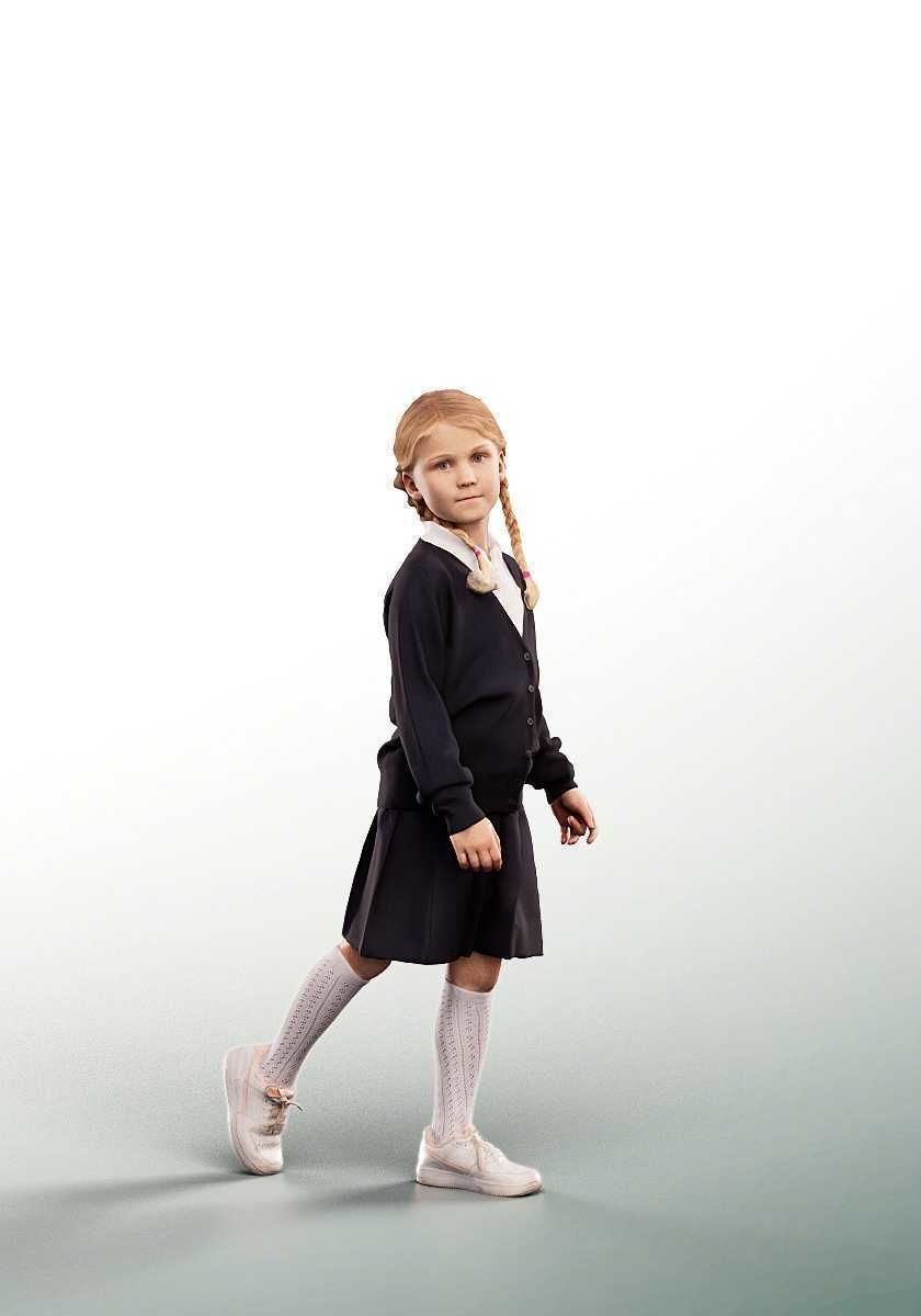 3D model Luciana 12510 - Walking Young School Girl VR / AR / low-poly ...