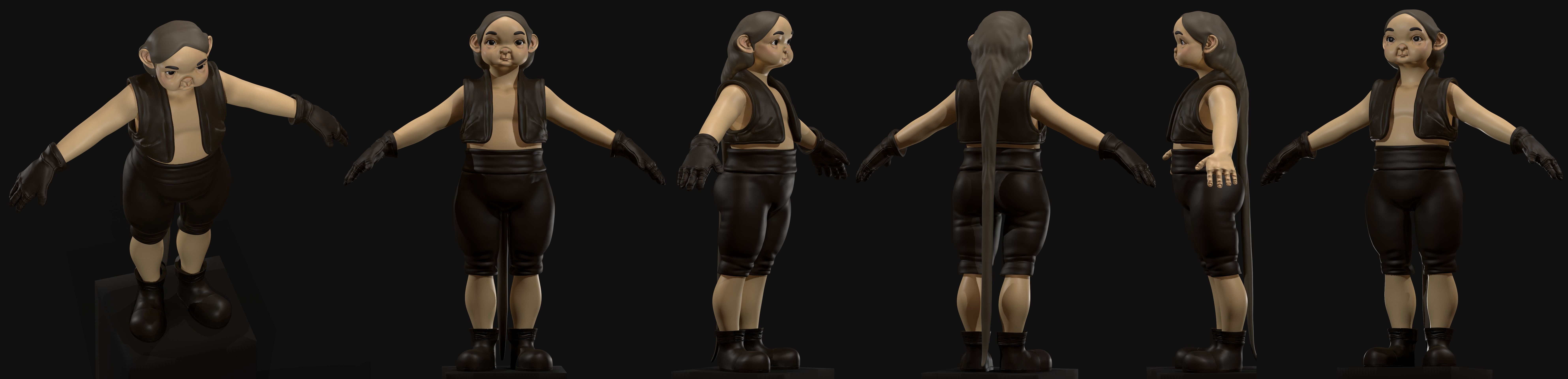 3D model Agun - CartoonCharacter Original Concept VR / AR / low-poly ...