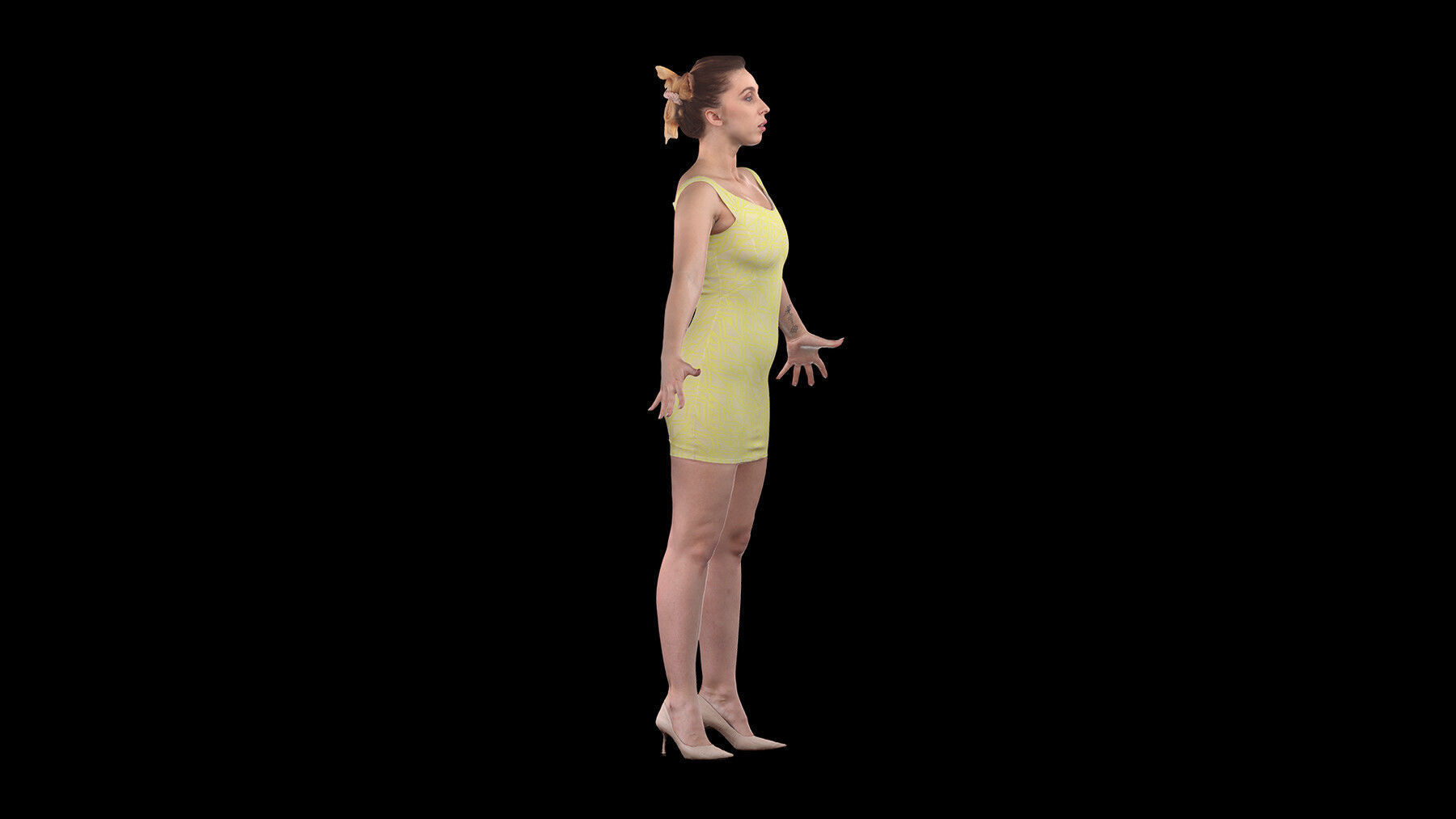 Cleaned A Pose Scan Mia Brown Dressed 3D model | CGTrader