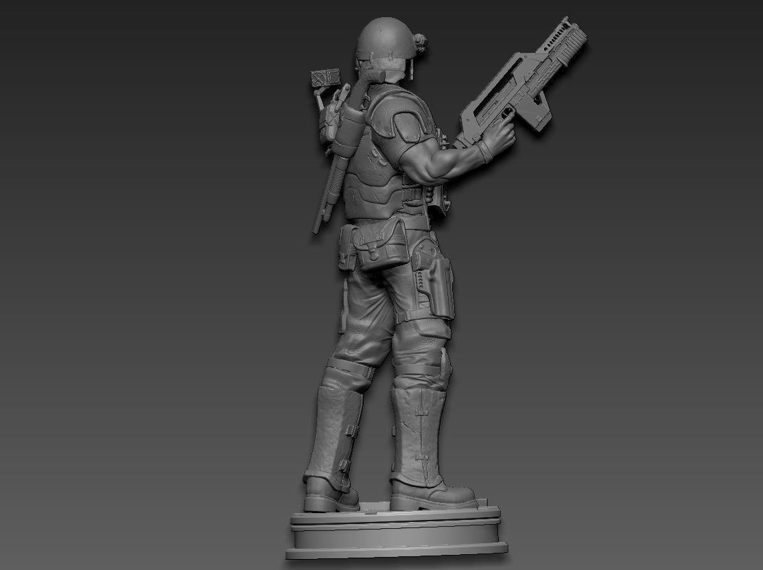 aliens soldier 3D model 3D printable | CGTrader