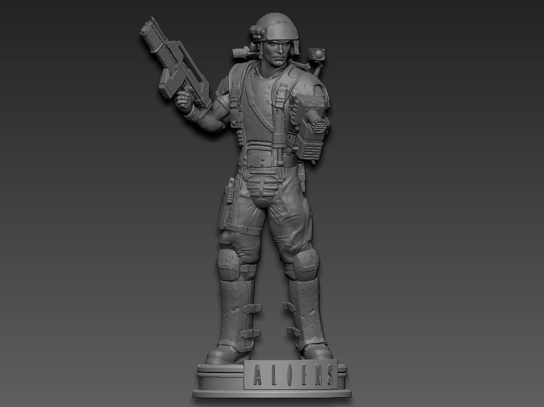 aliens soldier 3D model 3D printable | CGTrader