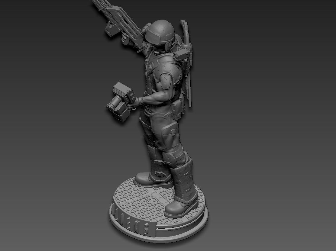 aliens soldier 3D model 3D printable | CGTrader