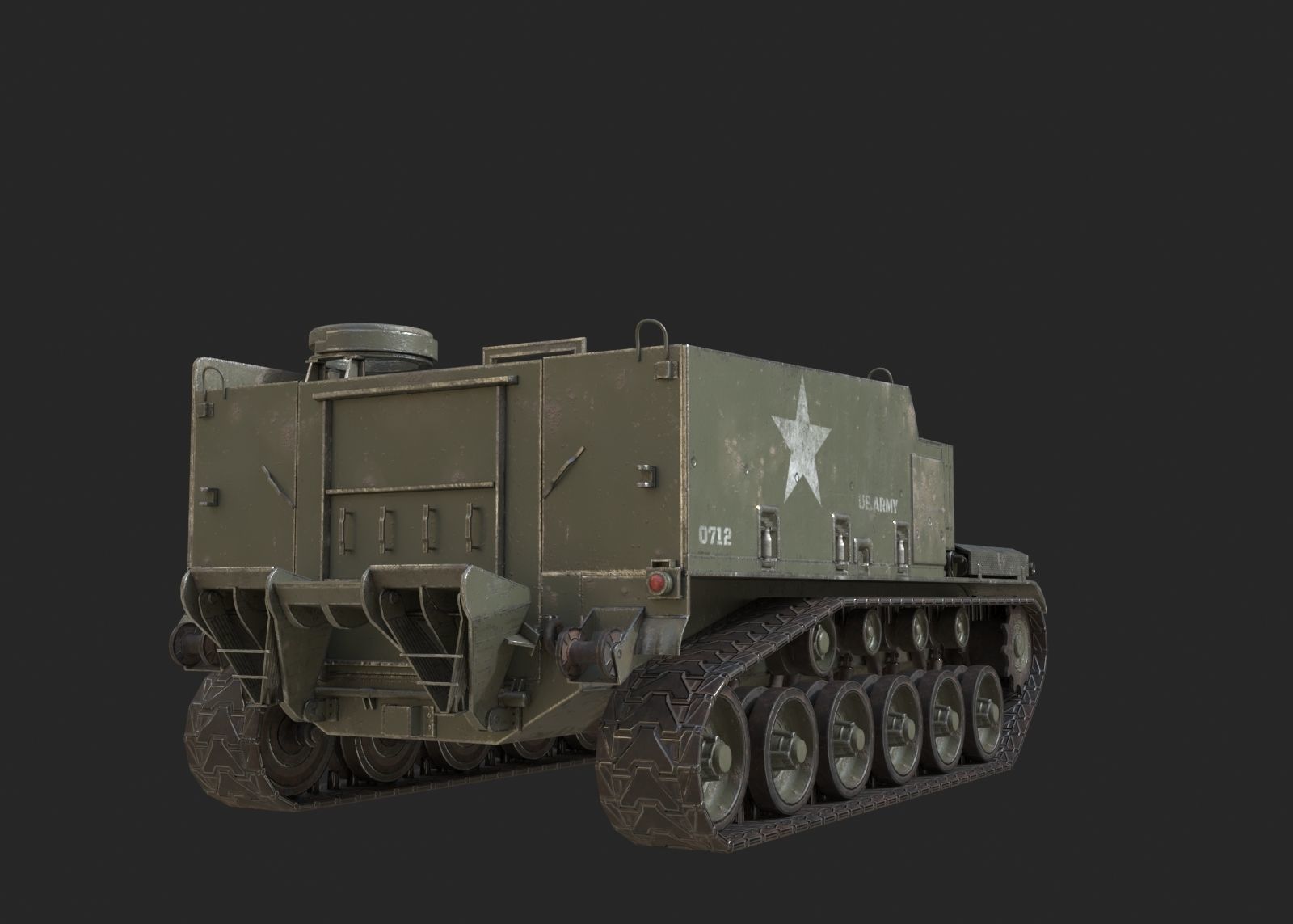 3D model Vietnam War USA Army M44 155mm self-propelled howitzer VR / AR / low-poly | CGTrader