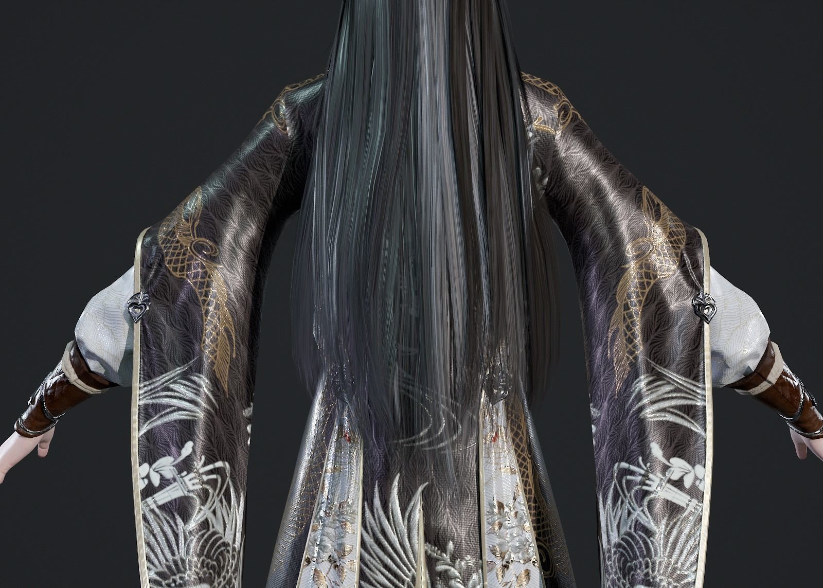 3D model Chinese Ancient Beauty in Hanfu Fantasy Asian Girls pretty VR ...