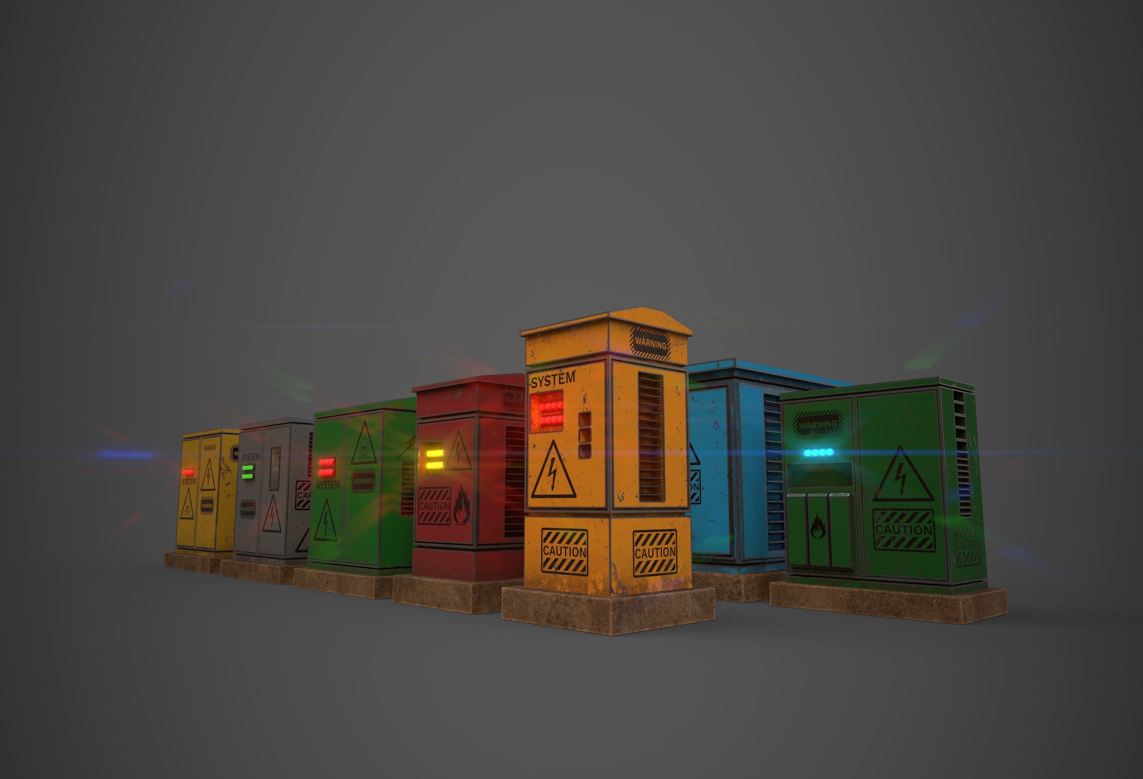3D model Electrical Box Collection VR / AR / low-poly | CGTrader