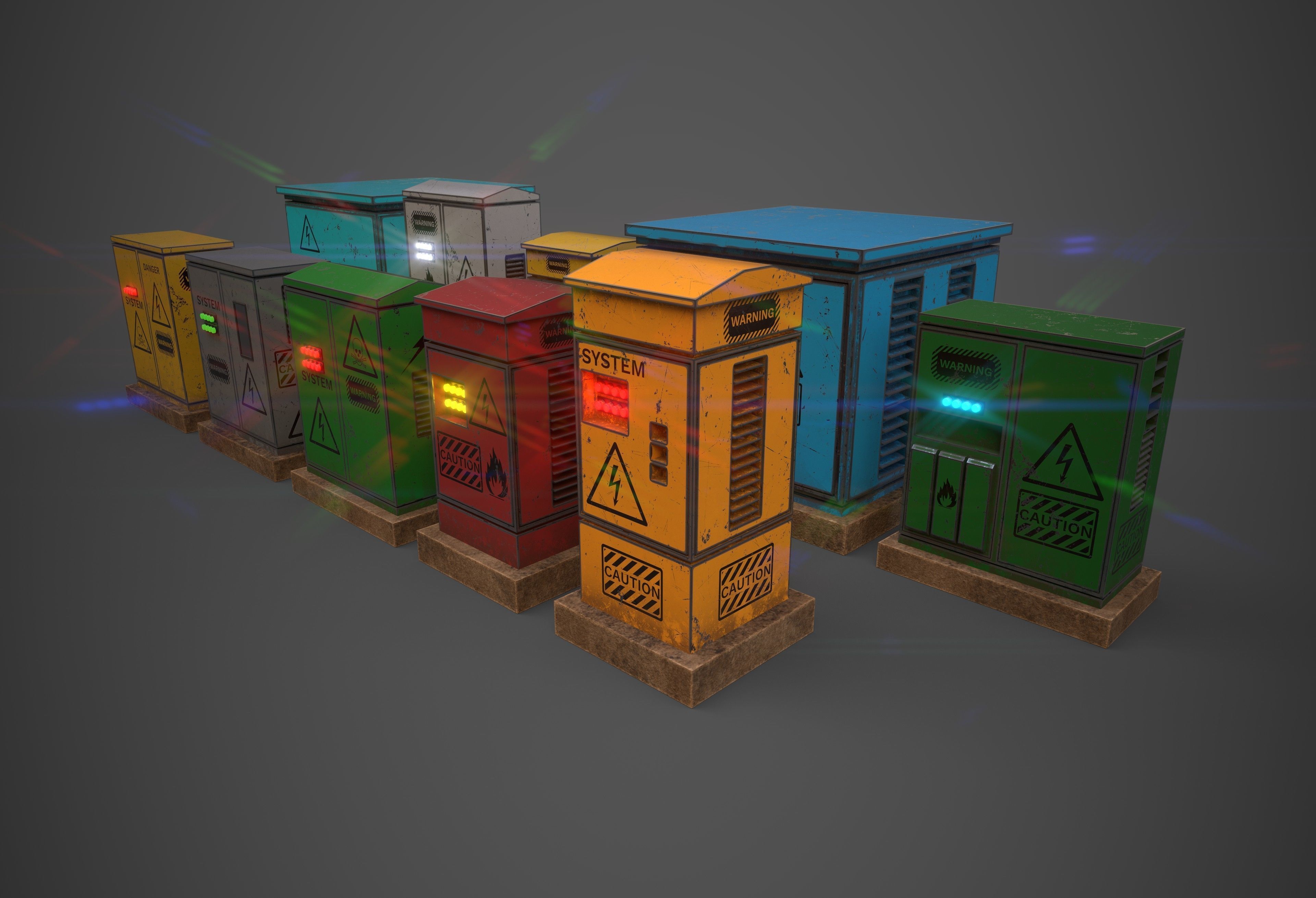 3D model Electrical Box Collection VR / AR / low-poly | CGTrader