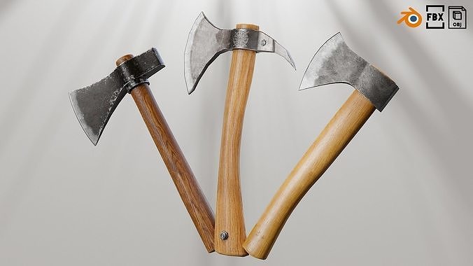3D model Hand axes set 01 VR / AR / low-poly | CGTrader