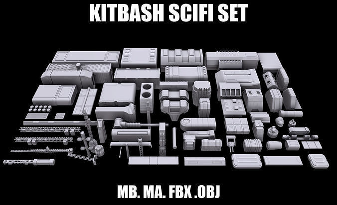 Kitbash Sci-Fi 3D model | CGTrader