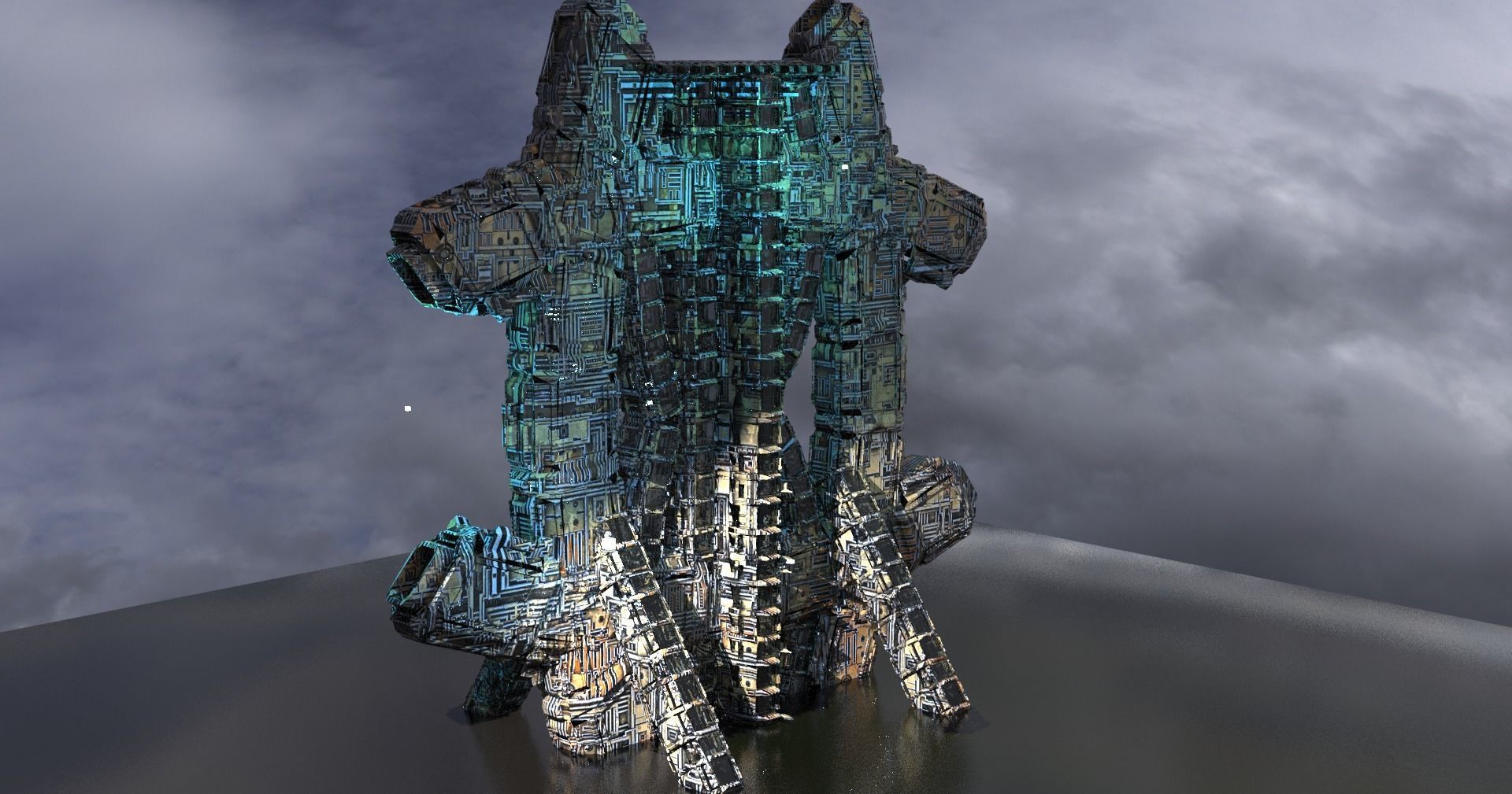 Deep ocean alien ship rig structure 3D model | CGTrader