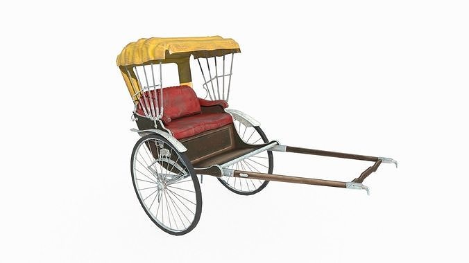 Old style vehicle rickshaw 3D model | CGTrader