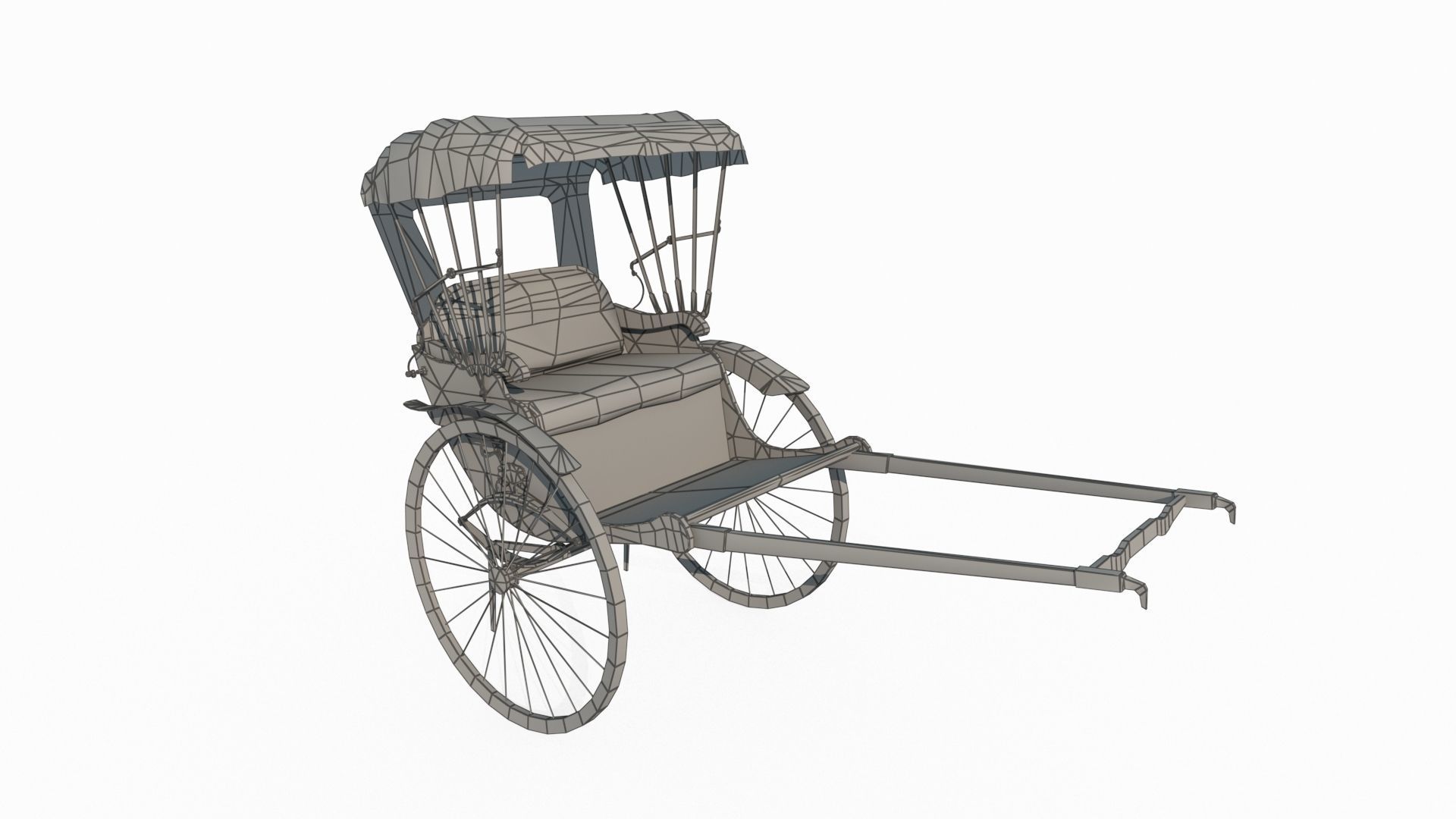 Old style vehicle rickshaw 3D model | CGTrader