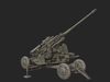 3D model Soviet KS-19 100mm anti-aircraft gun Flak KS19 VR / AR / low ...