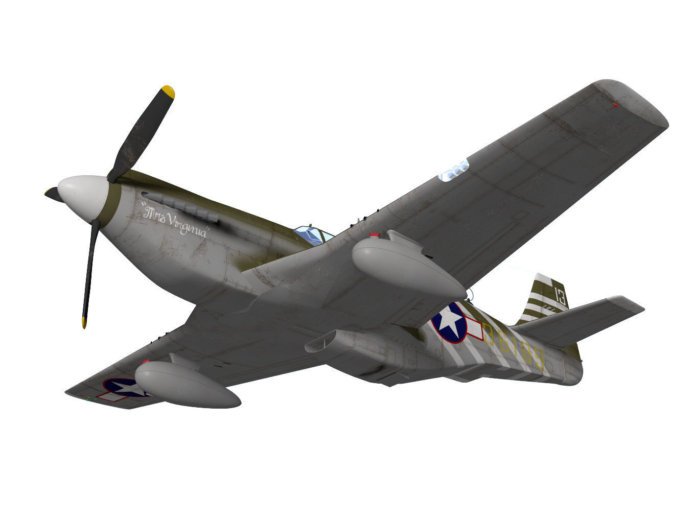 North American P-51A Mustang 3D model | CGTrader
