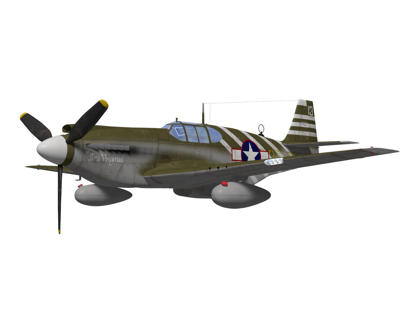 North American P-51A Mustang 3D model | CGTrader
