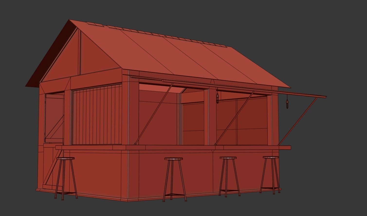 3D model Asian Small Shop VR / AR / low-poly | CGTrader