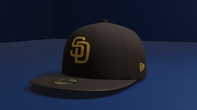 San Diego Padres Baseball Hat 3D model | CGTrader