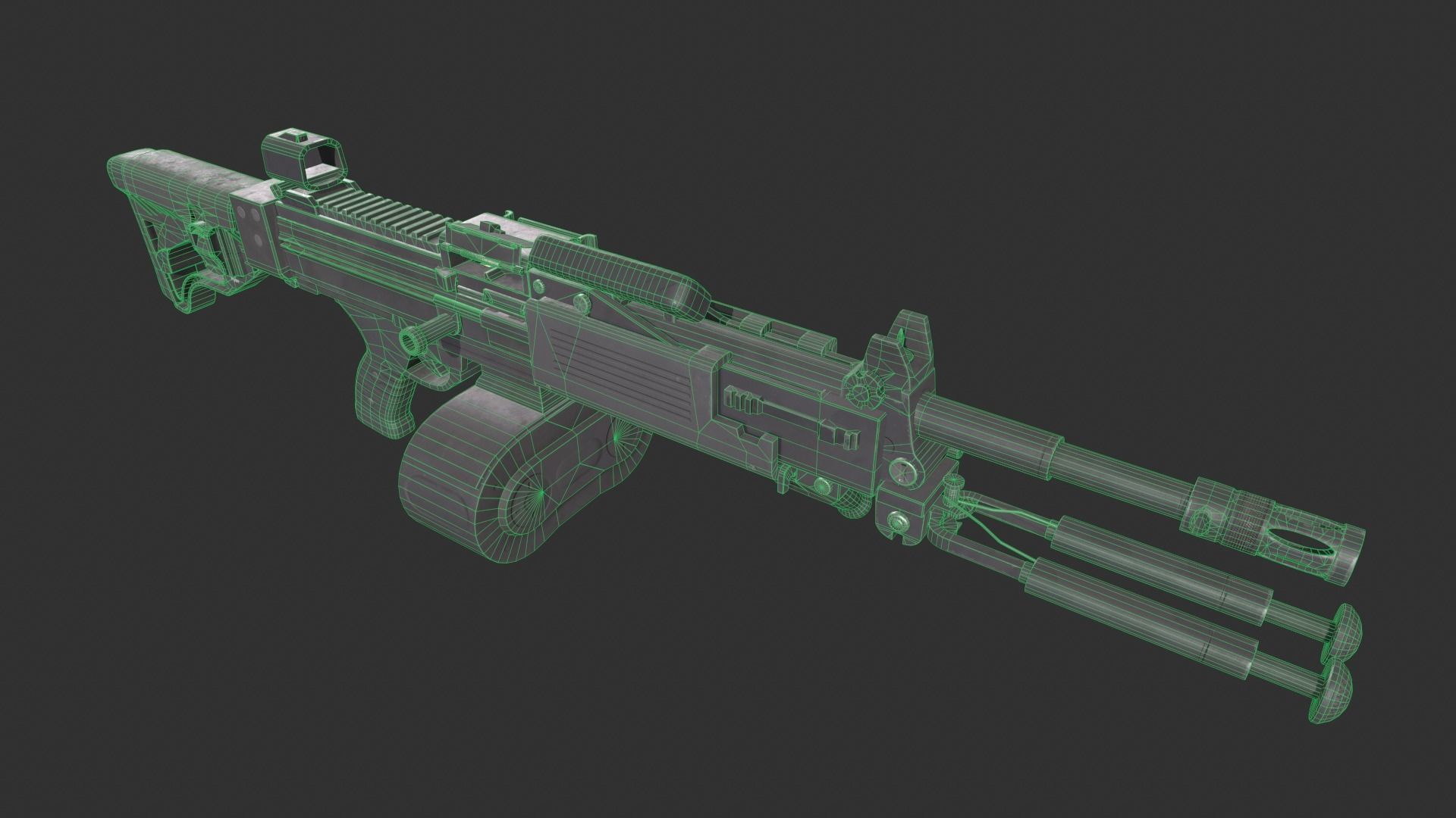 3D model Negev NG7 Light Machine Gun VR / AR / low-poly | CGTrader