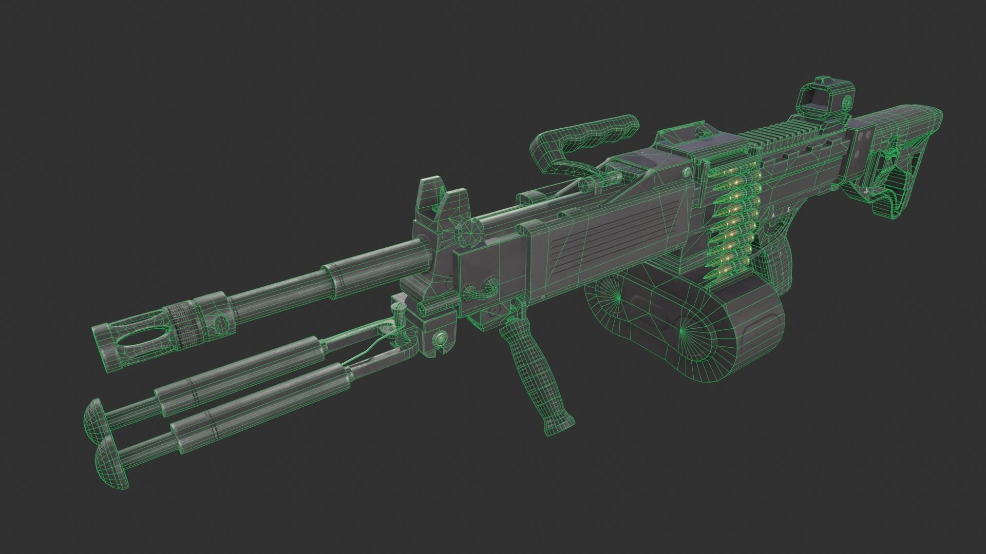 3D model Negev NG7 Light Machine Gun VR / AR / low-poly | CGTrader
