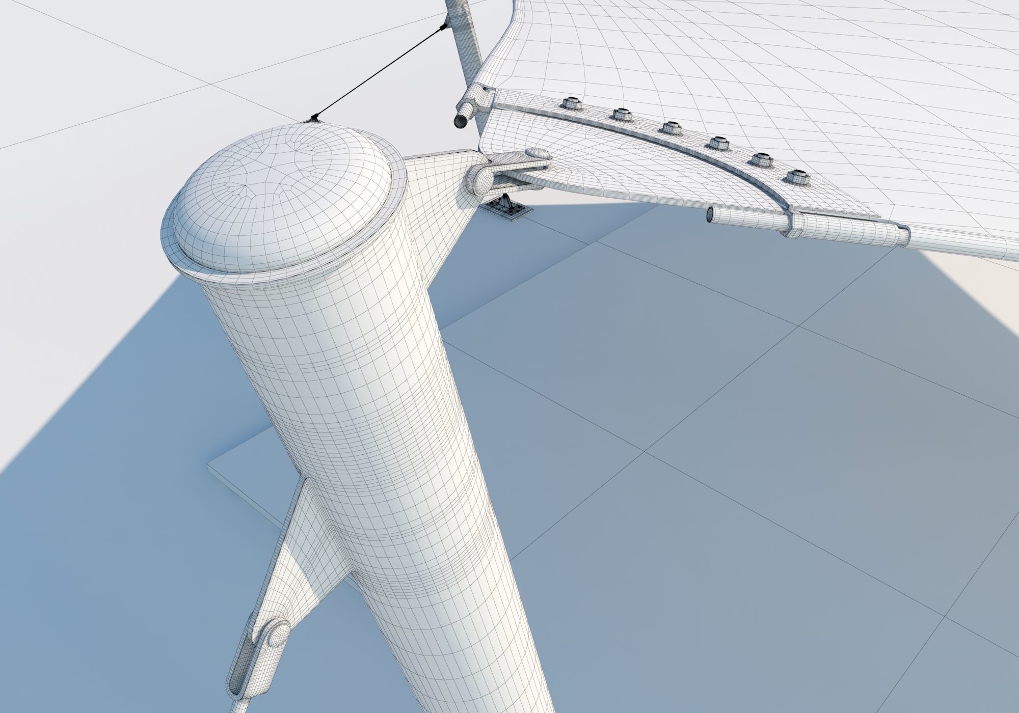 Detailed tensile membrane structure system 3D model | CGTrader