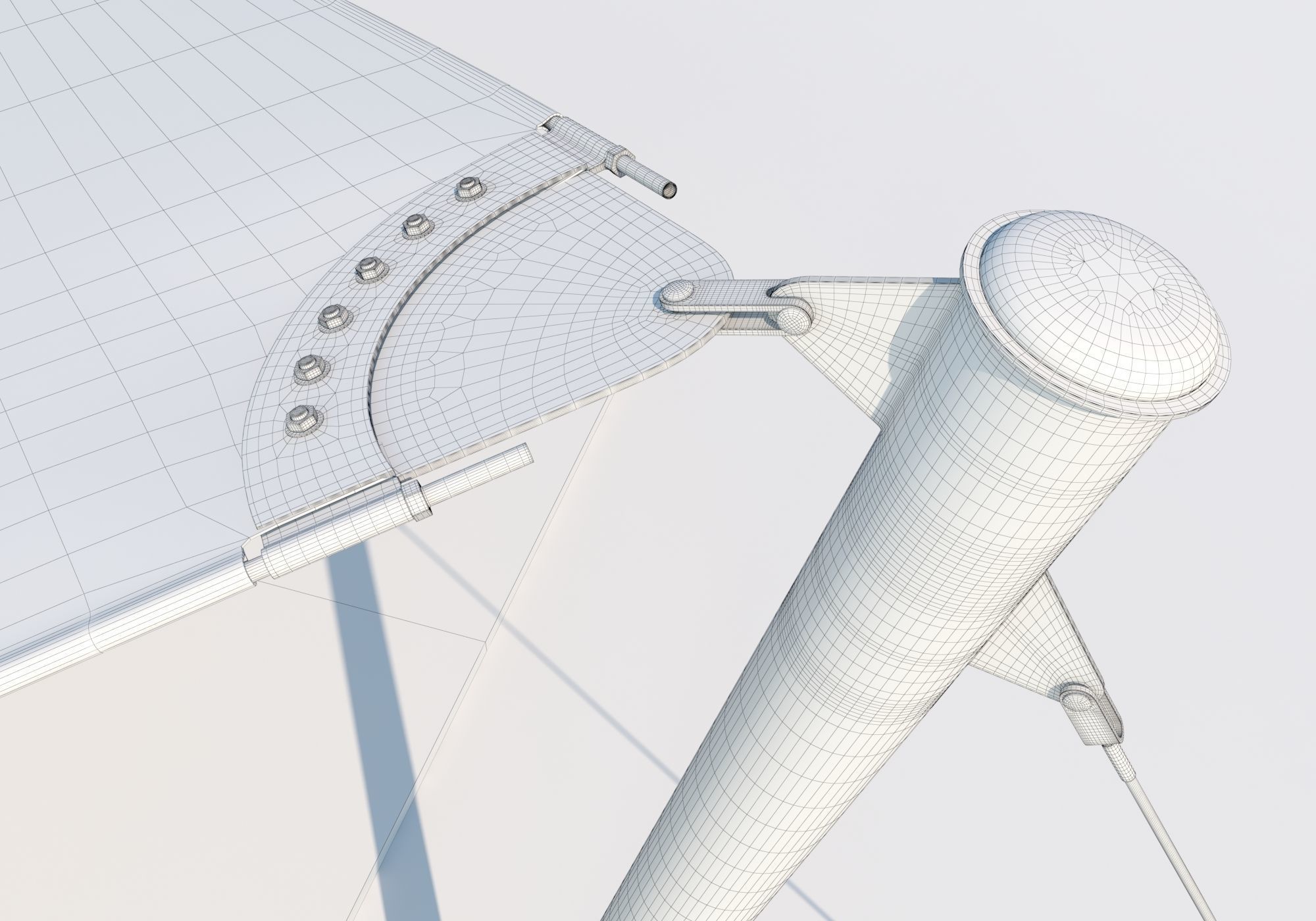 Detailed tensile membrane structure system 3D model | CGTrader