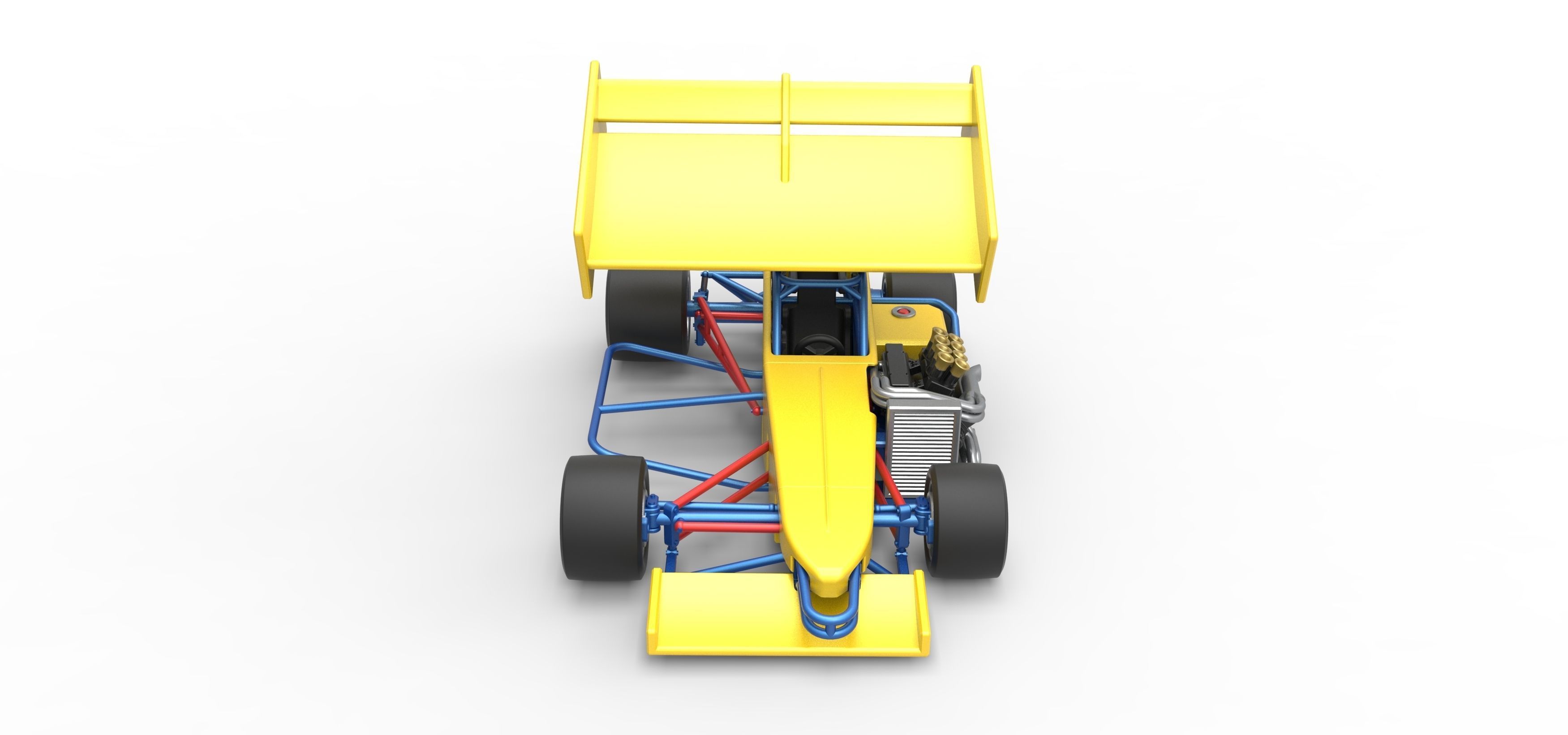 Supermodified front engine Winged race car V2 Scale 1 to 25 3D model 3D printable | CGTrader