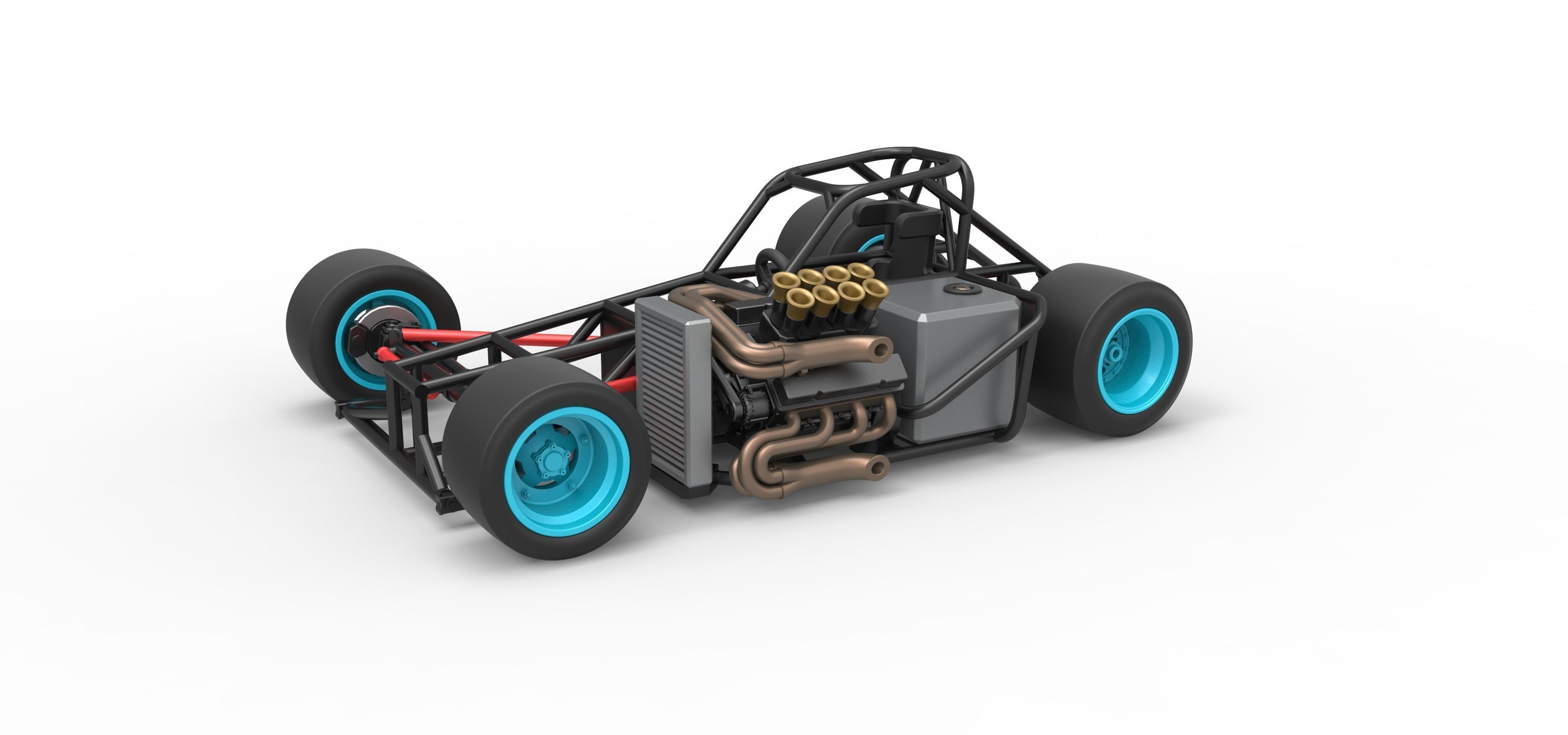 Supermodified front engine race car Base V2 Scale 1 to 25 3D model 3D ...