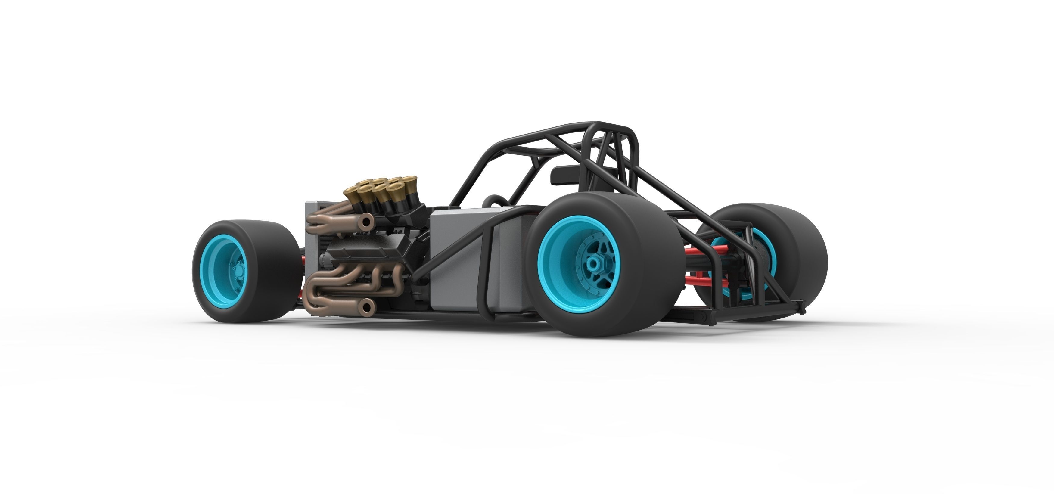 Supermodified front engine race car Base V2 Scale 1 to 25 3D model 3D ...