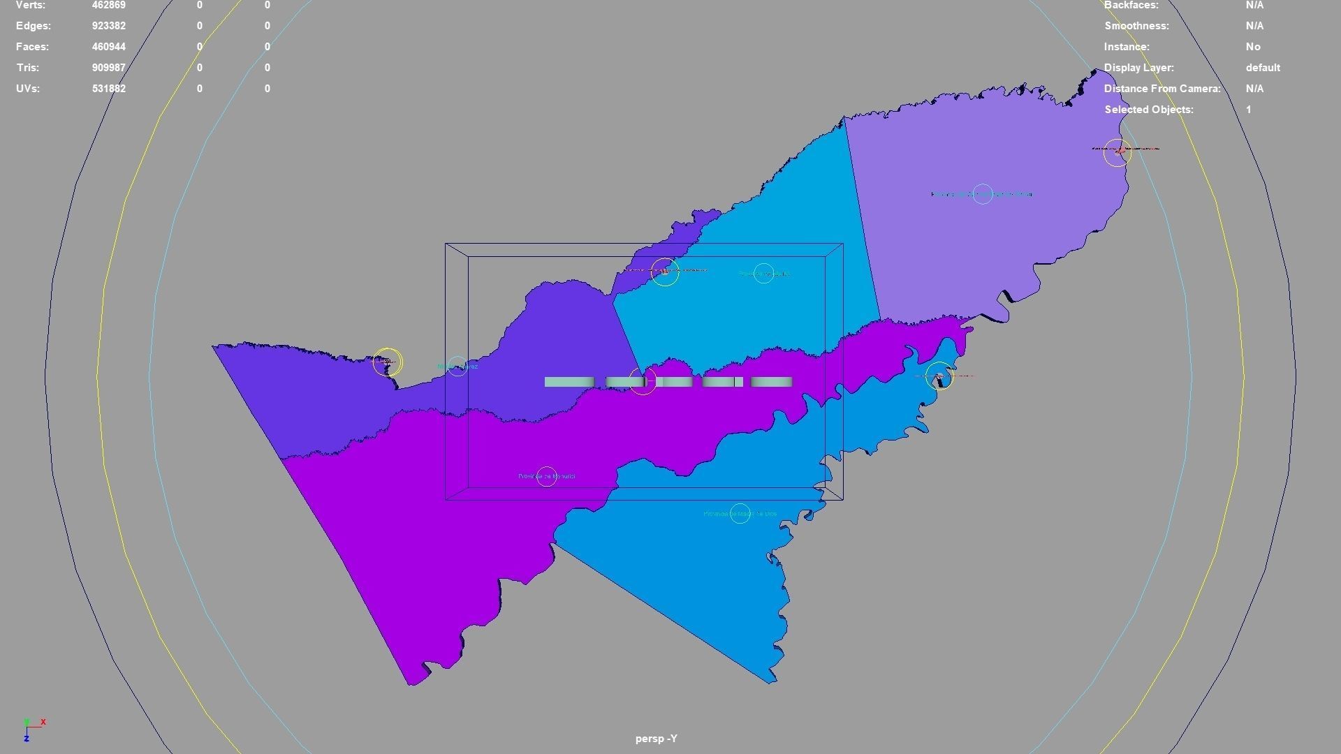 Pando Bolivia map region geography political geographic 3D model rigged ...