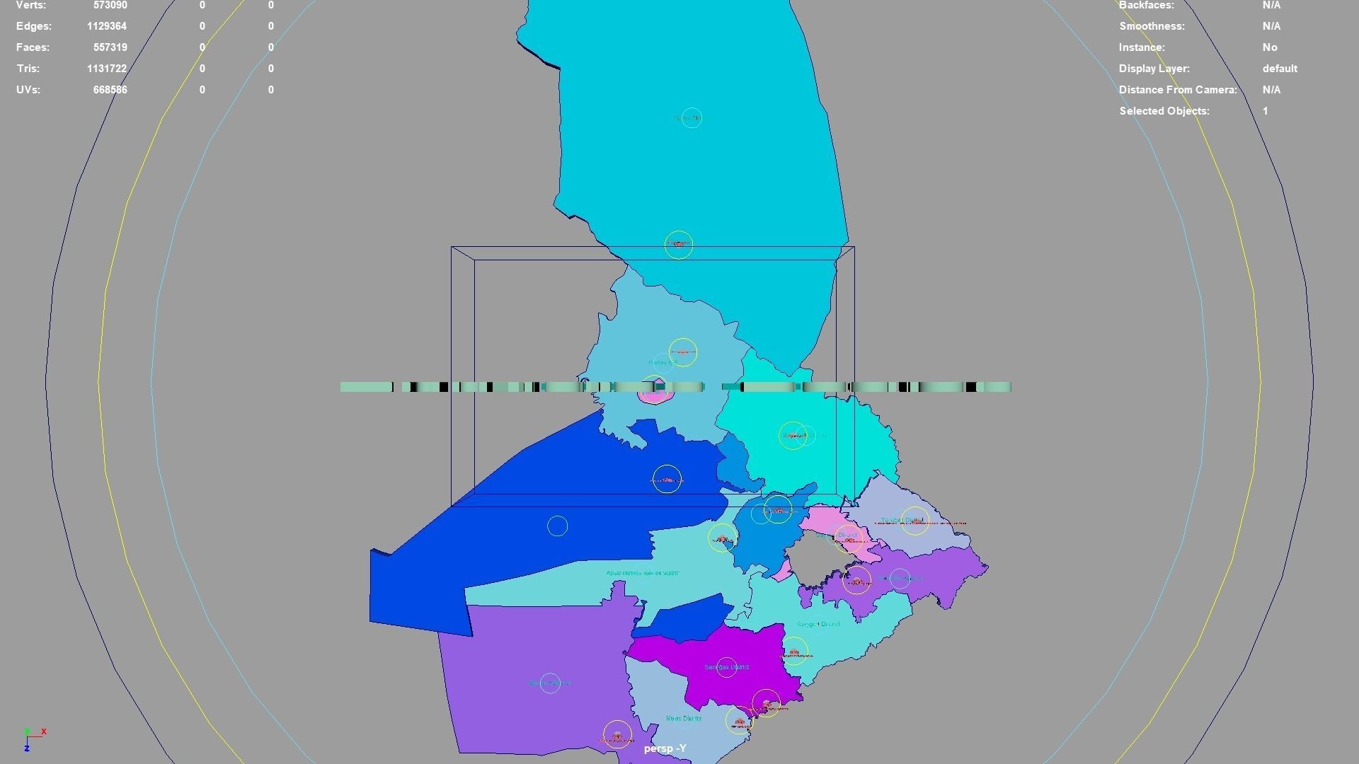 Turkistan Region Kazakhstan map region geography political 3D model ...