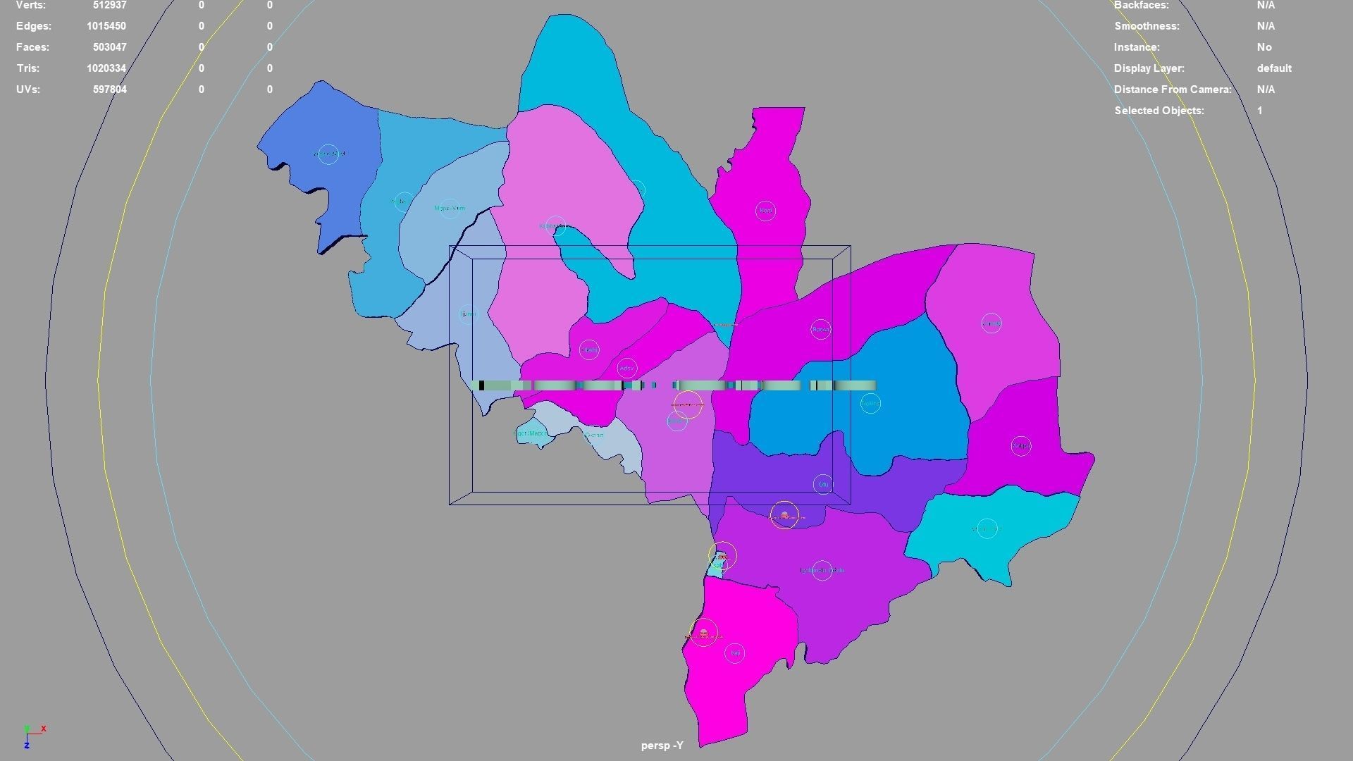 Kogi State Nigeria map region geography political geographic 3D model ...