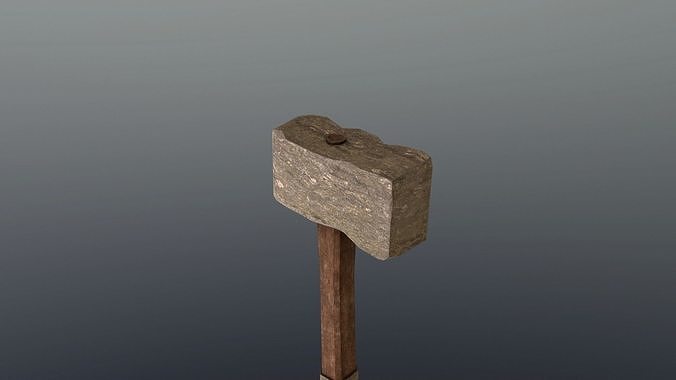 3D model Hammer - Stone VR / AR / low-poly | CGTrader