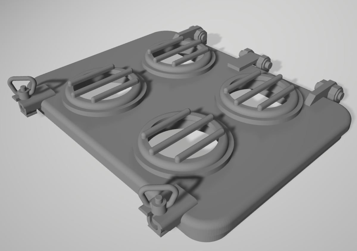 Set of hatches 3D model 3D printable | CGTrader