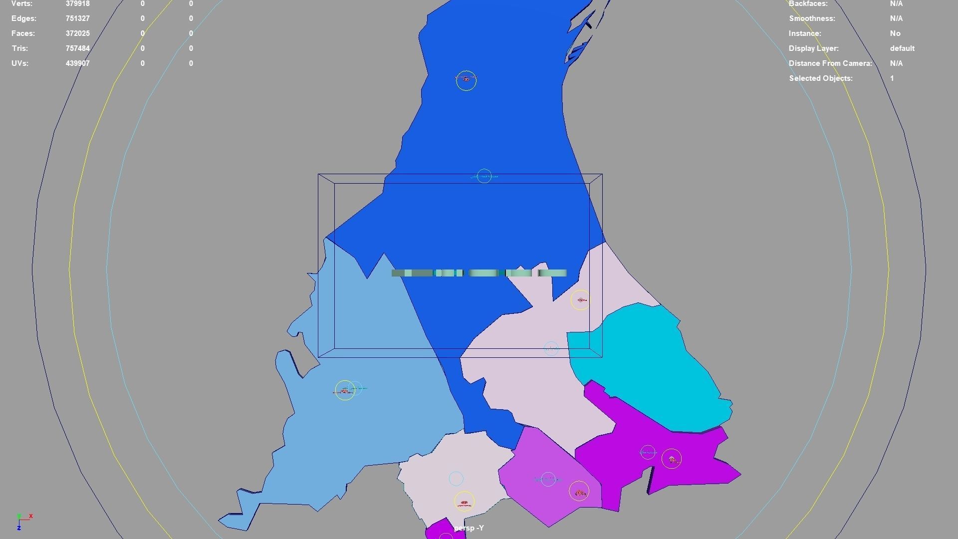 Ariana Tunisia map region geography political geographic 3D model ...