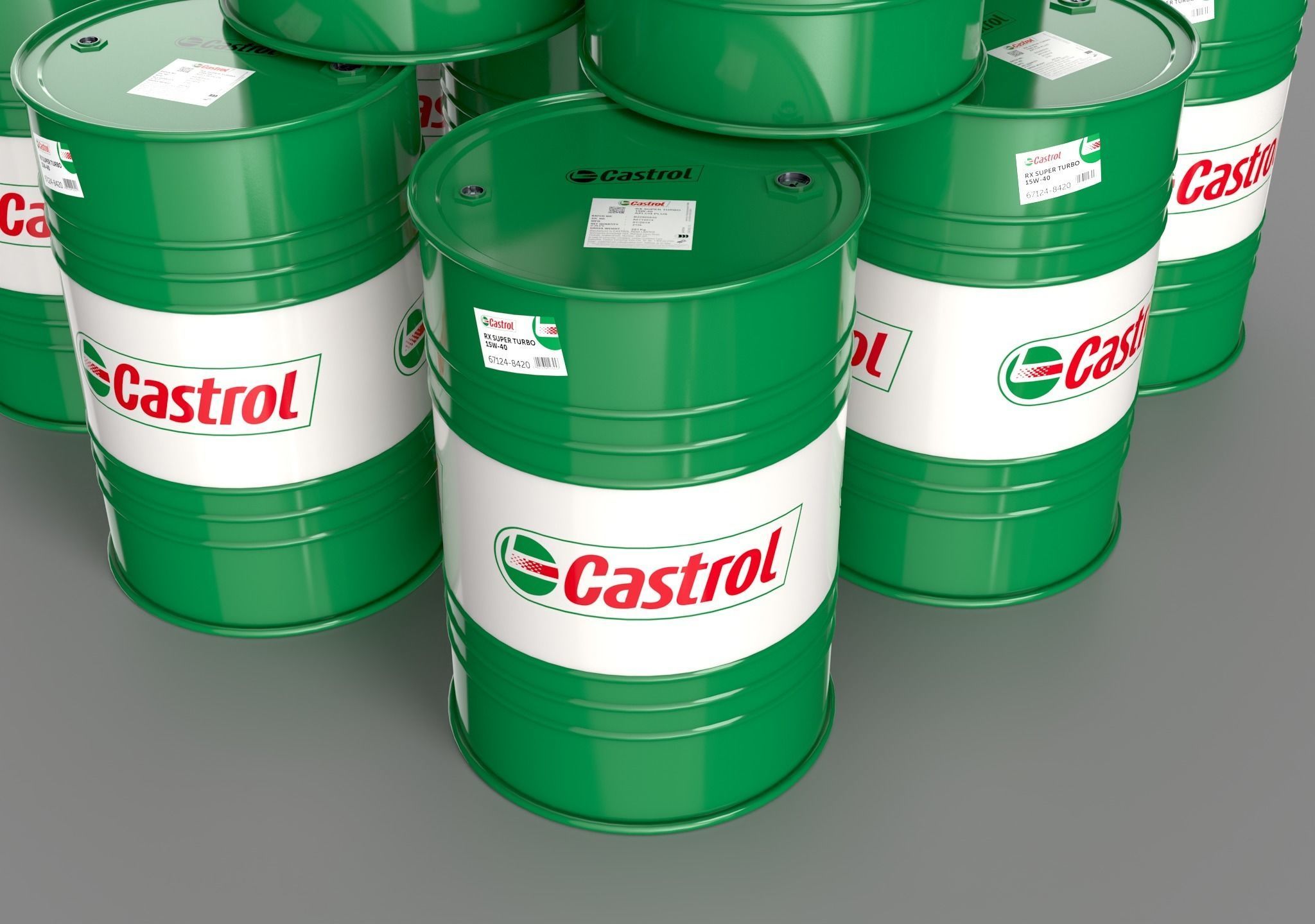 3D model Realistic Castrol Oil Barrel 3D Model VR / AR / low-poly ...