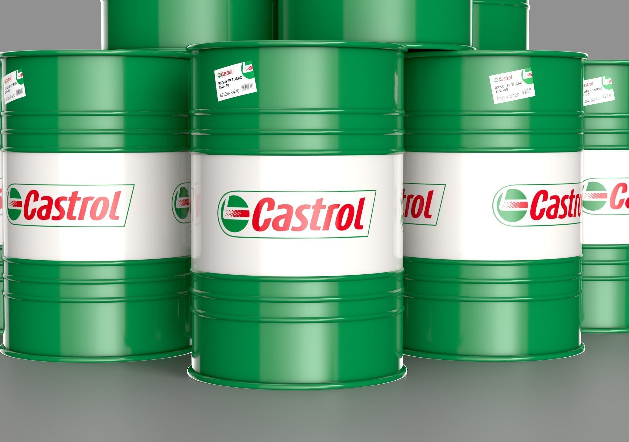 3D model Realistic Castrol Oil Barrel 3D Model VR / AR / low-poly ...