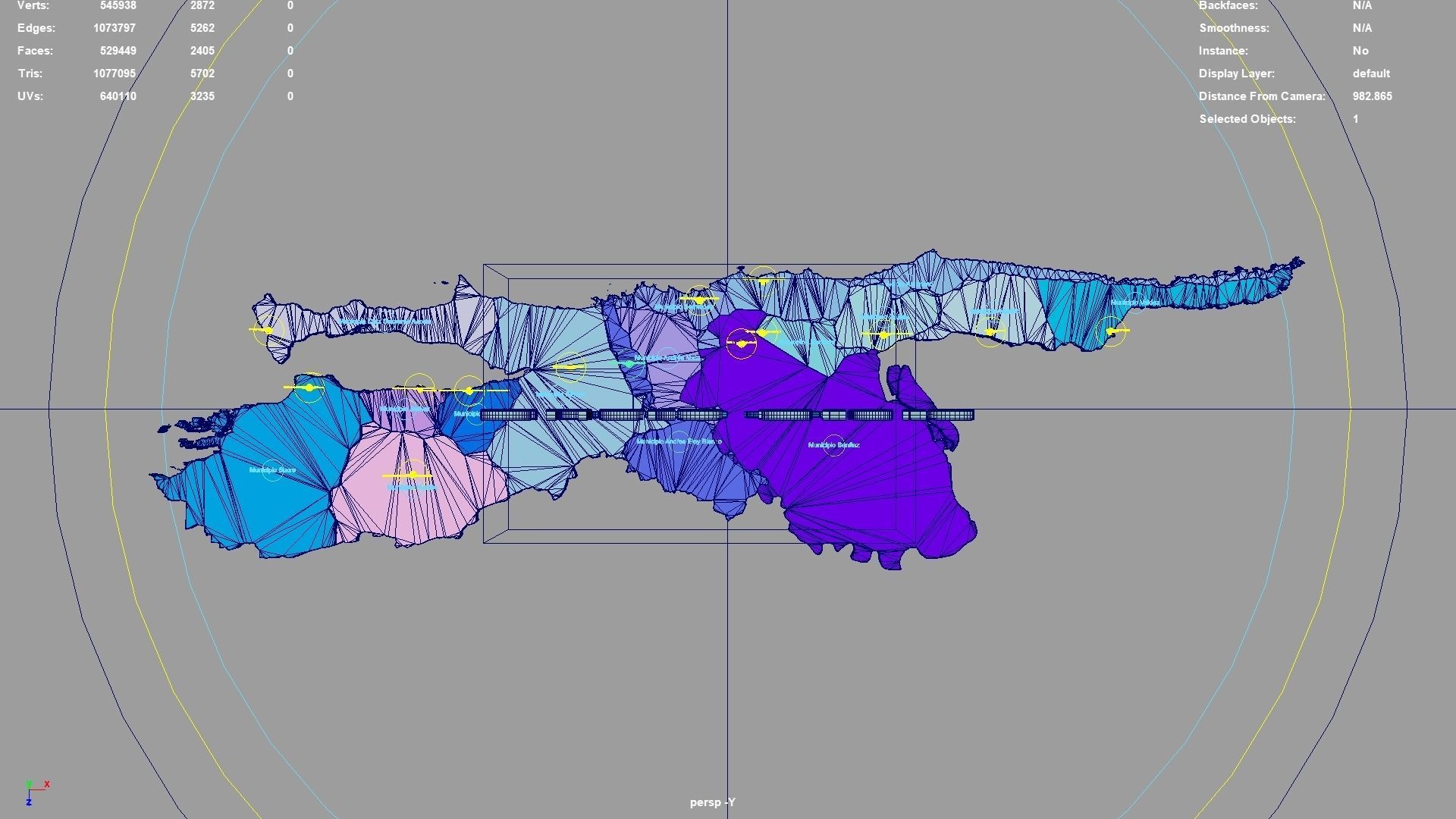 Sucre State Venezuela map region geography political geographic 3D ...