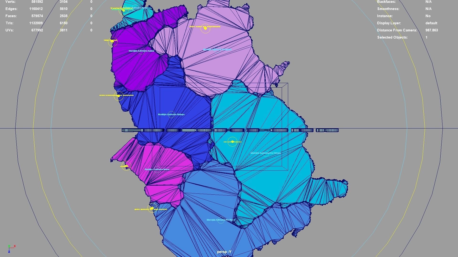 Amazonas State Venezuela map region geography political 3D model rigged ...