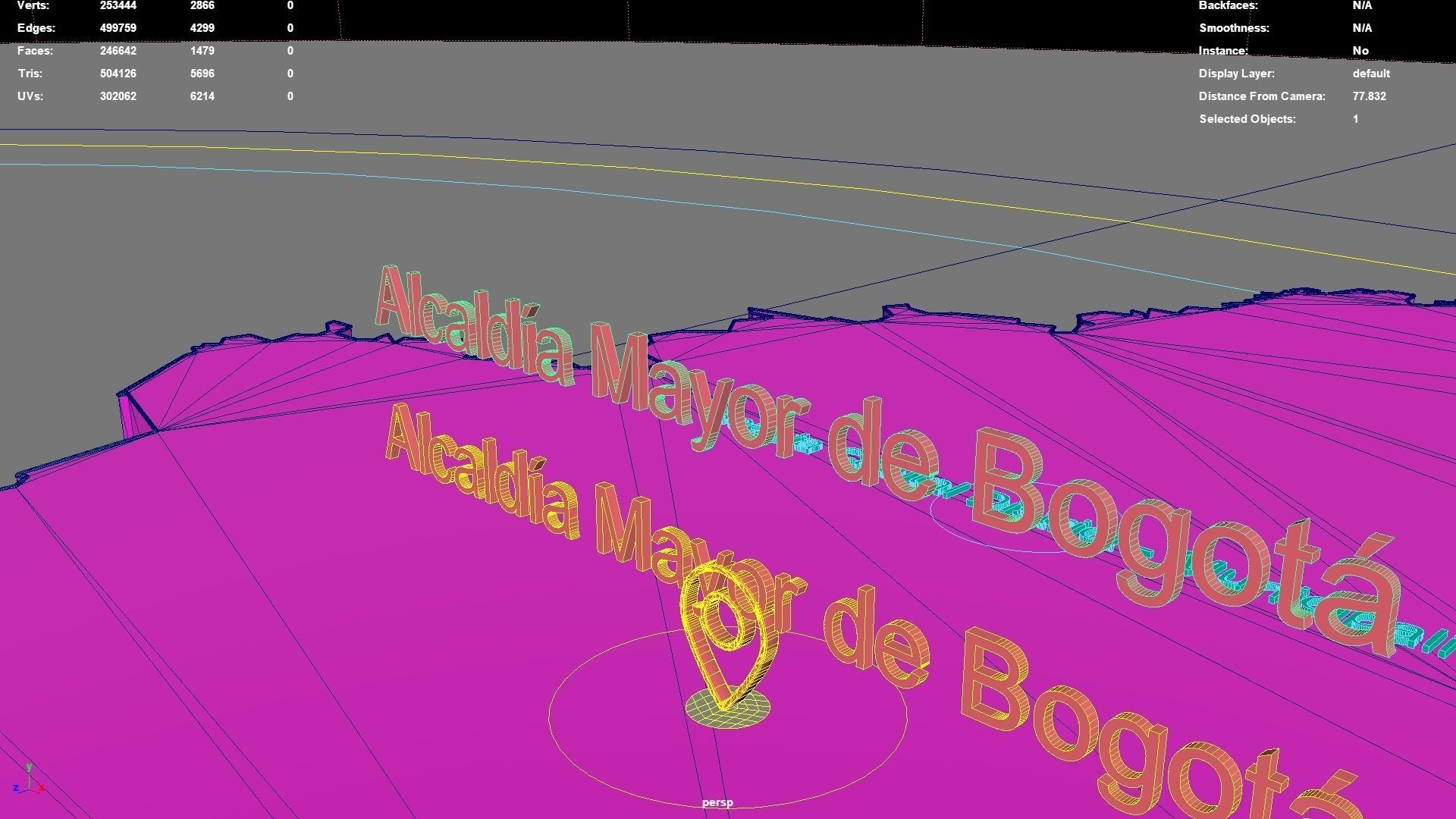 Bogota Capital District RAP Especial Central Colombia map 3D model ...