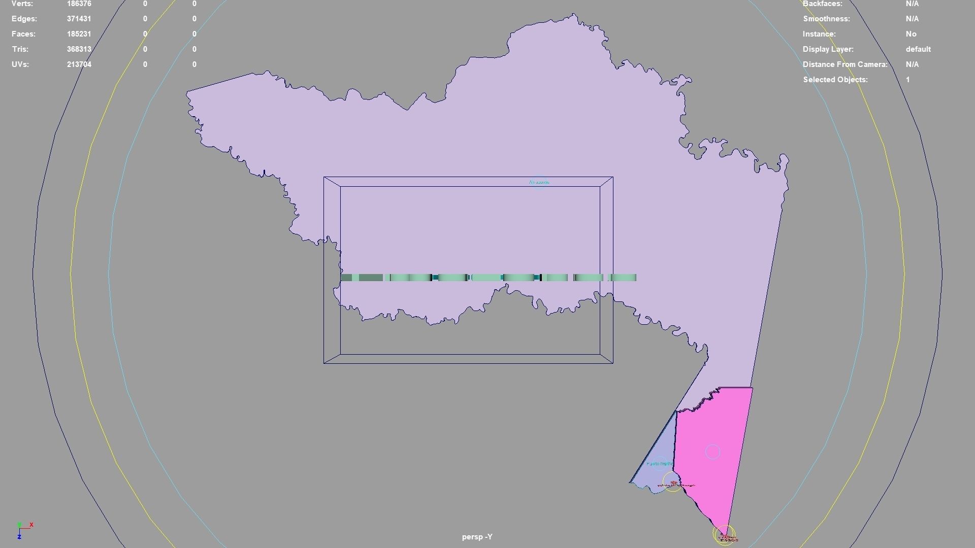 Amazonas RAP Amazonia Colombia map region geography political 3D model ...