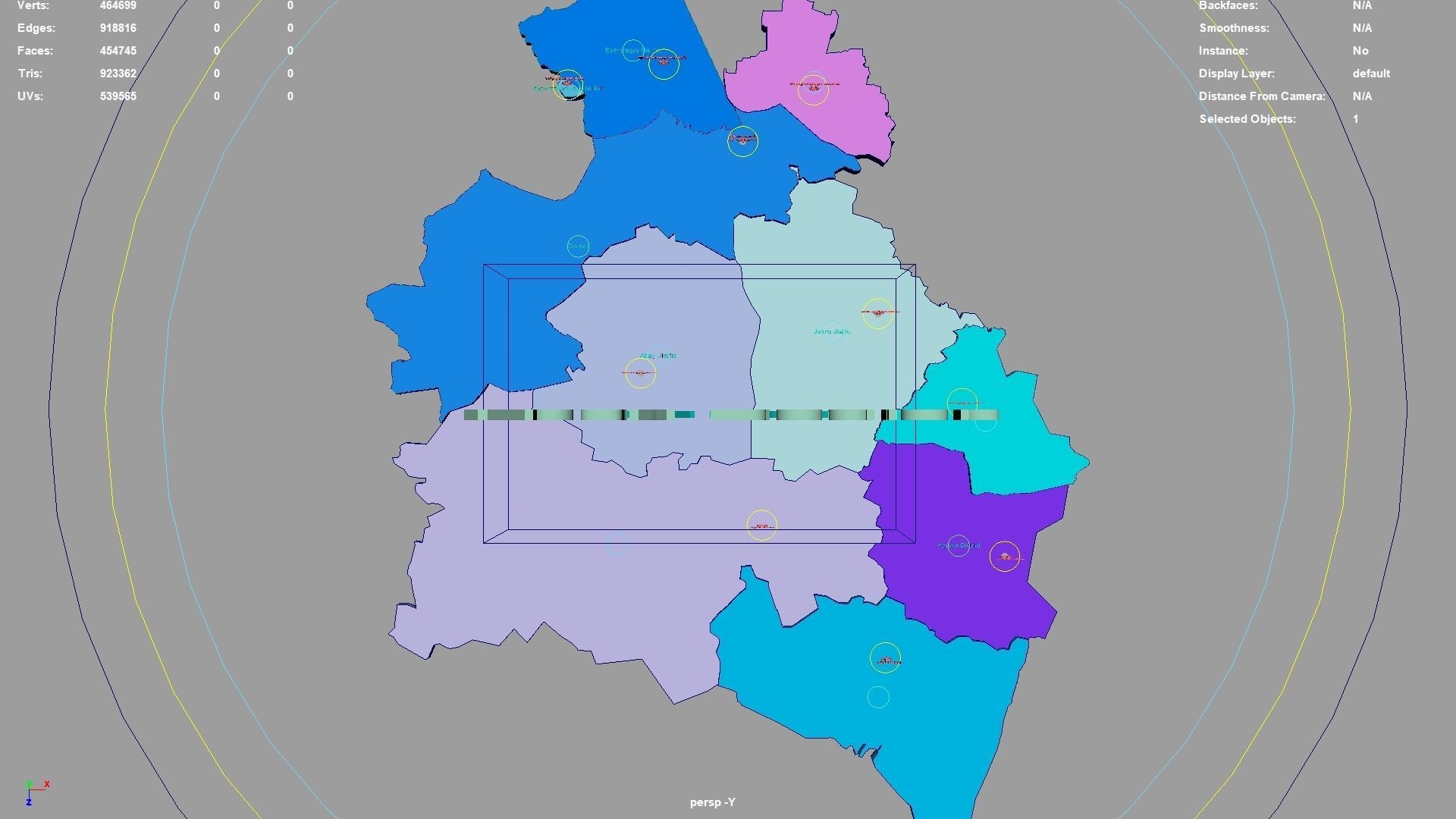 Abay Region Kazakhstan map region geography political 3D model rigged ...