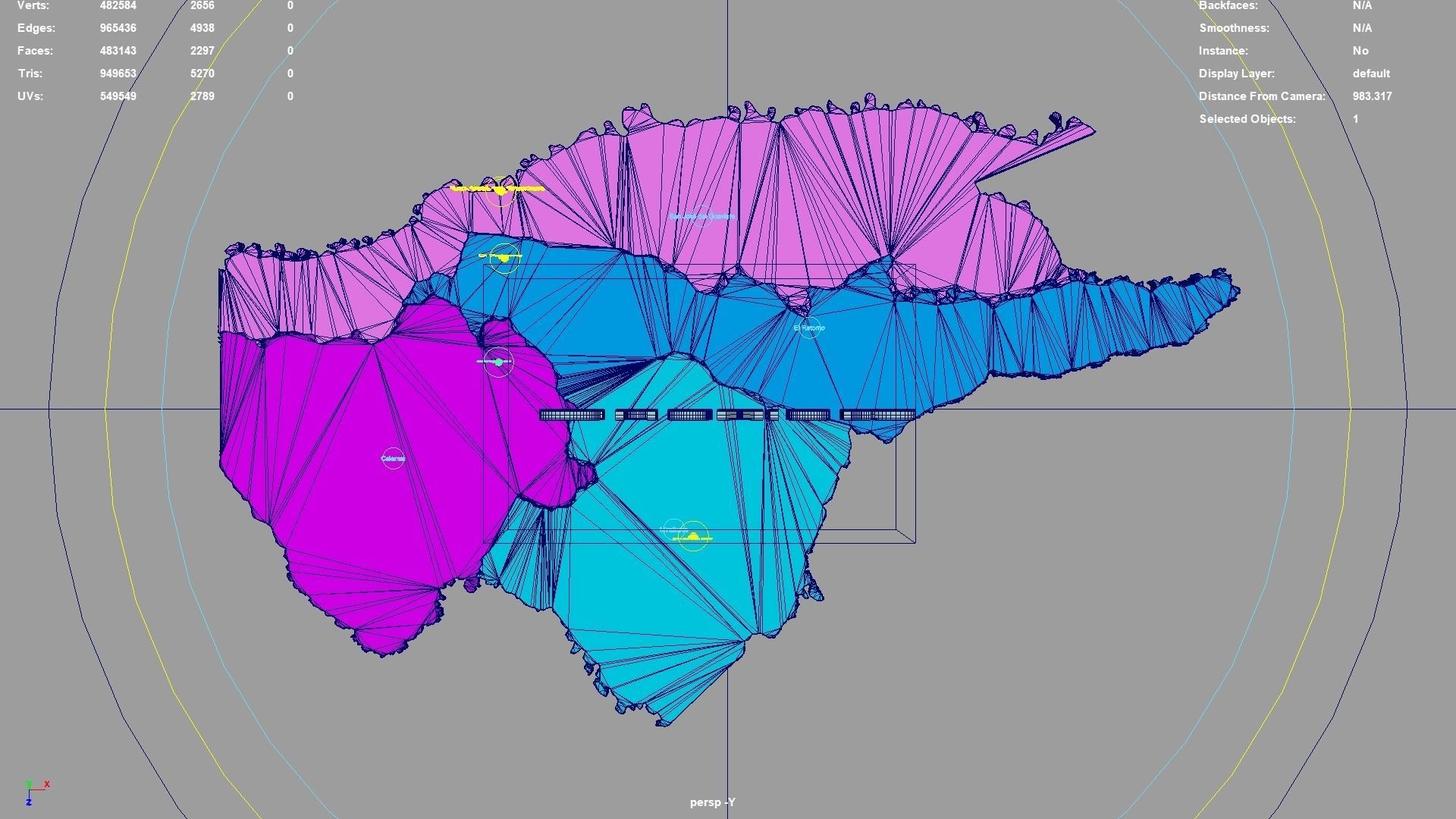 Guaviare RAP Amazonia Colombia map region geography political 3D model ...