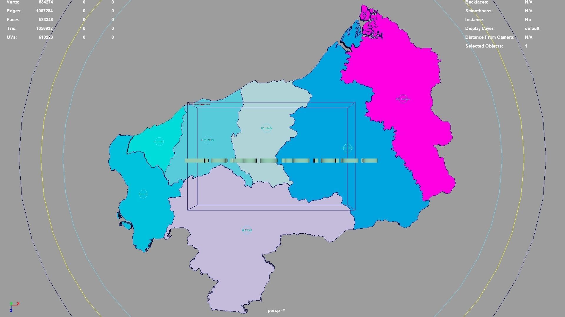 Esmeraldas Ecuador map region geography political geographic 3D model ...