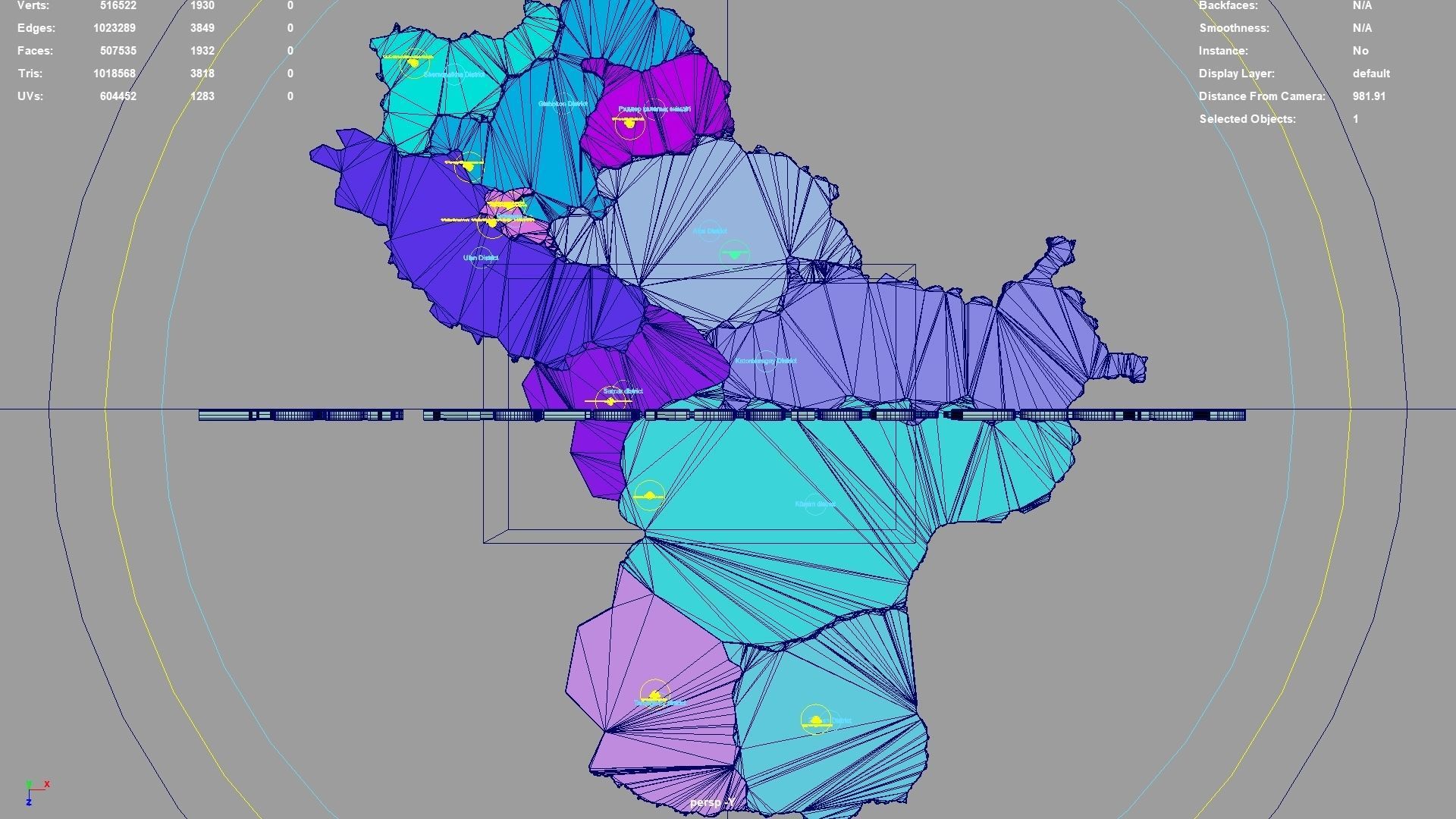 East Kazakhstan Region Kazakhstan map region geography 3D model rigged ...