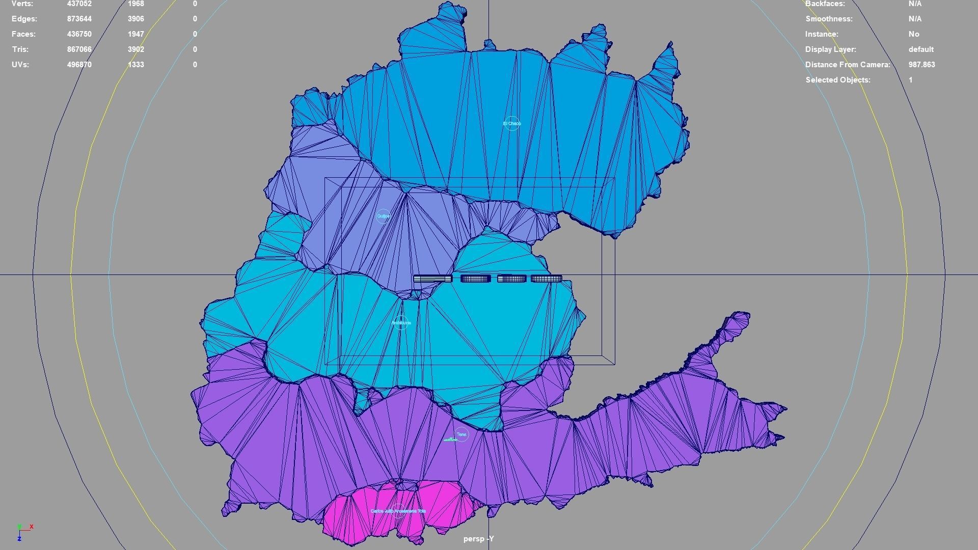 Napo Ecuador map region geography political geographic 3D model rigged ...